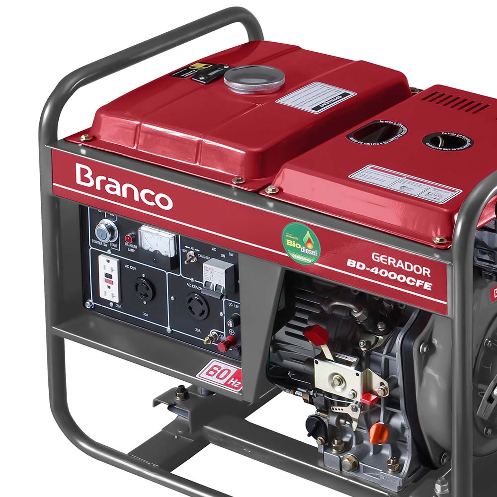 Gerador de Energia Branco BD-4000 Diesel 3300W - Diafer