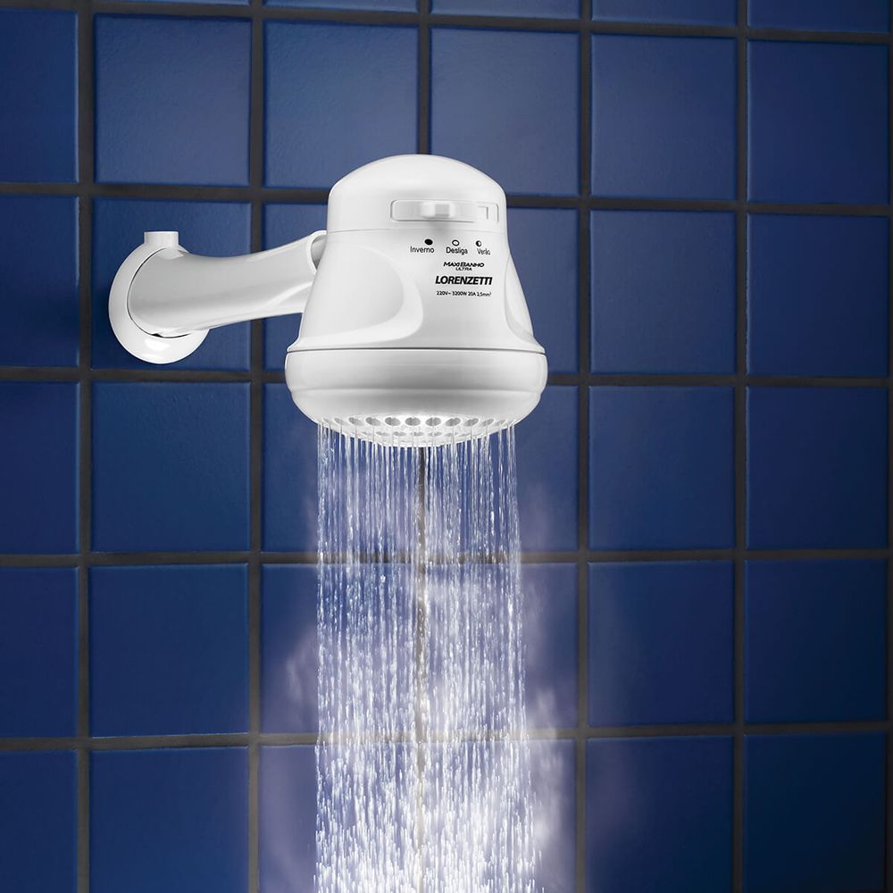 Chuveiro Lorenzetti Maxi Banho Ultra 5500 Watts com Cano - Diafer