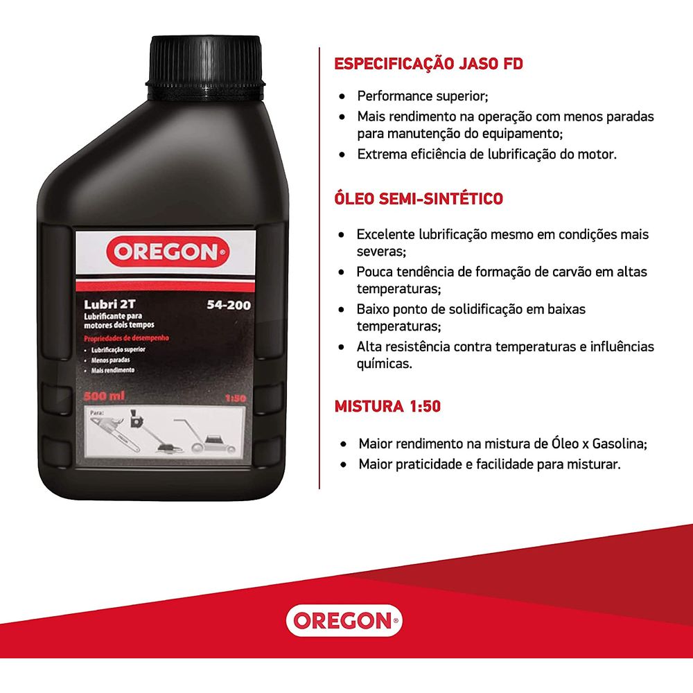 Óleo Lubrificante Oregon para Motor 2 Tempos 500 ml - Diafer