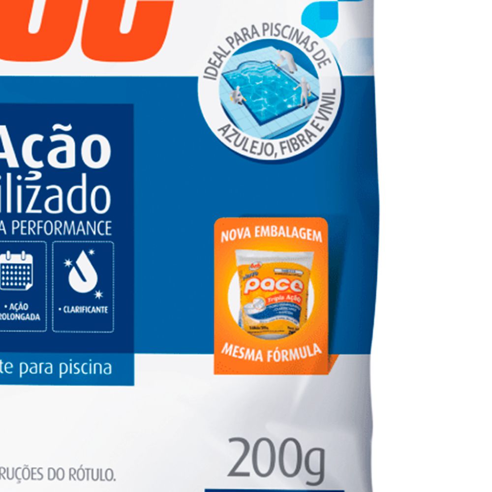 Cloro Estabilizado Pace HTH Tripla Ação 200g - Diafer