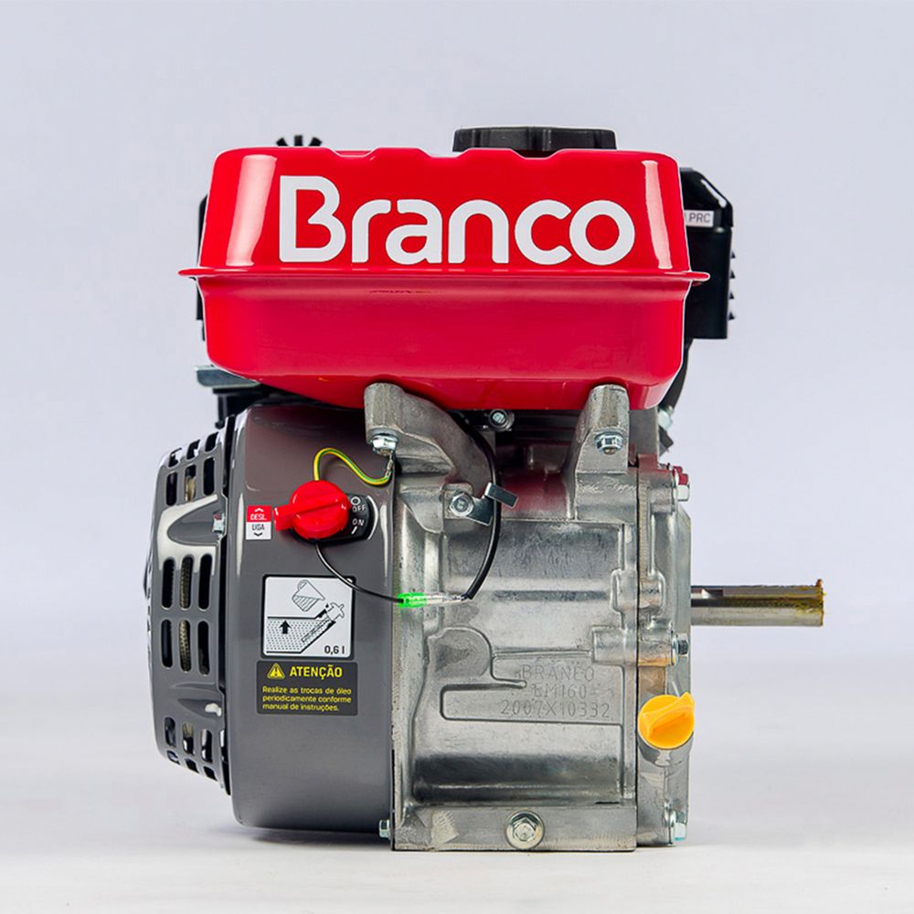 Motor Branco à Gasolina B4T-5.5H 5,5CV 4T sem Alerta de Óleo - Diafer