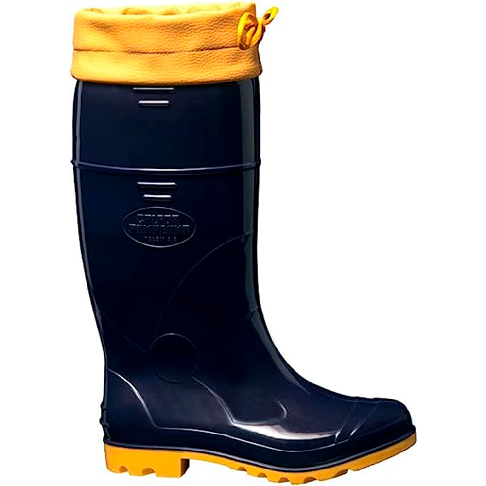 Bota Galocha PVC Pega Forte Grendene Cano Longo Com Polaina - Diafer