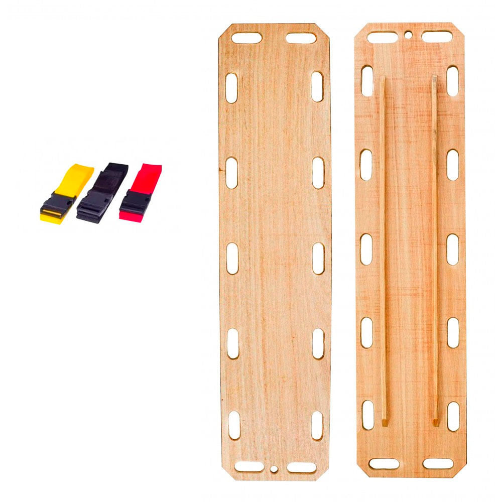 Prancha De Resgate Em Madeira Resgatex 187cm x 43cm - Diafer